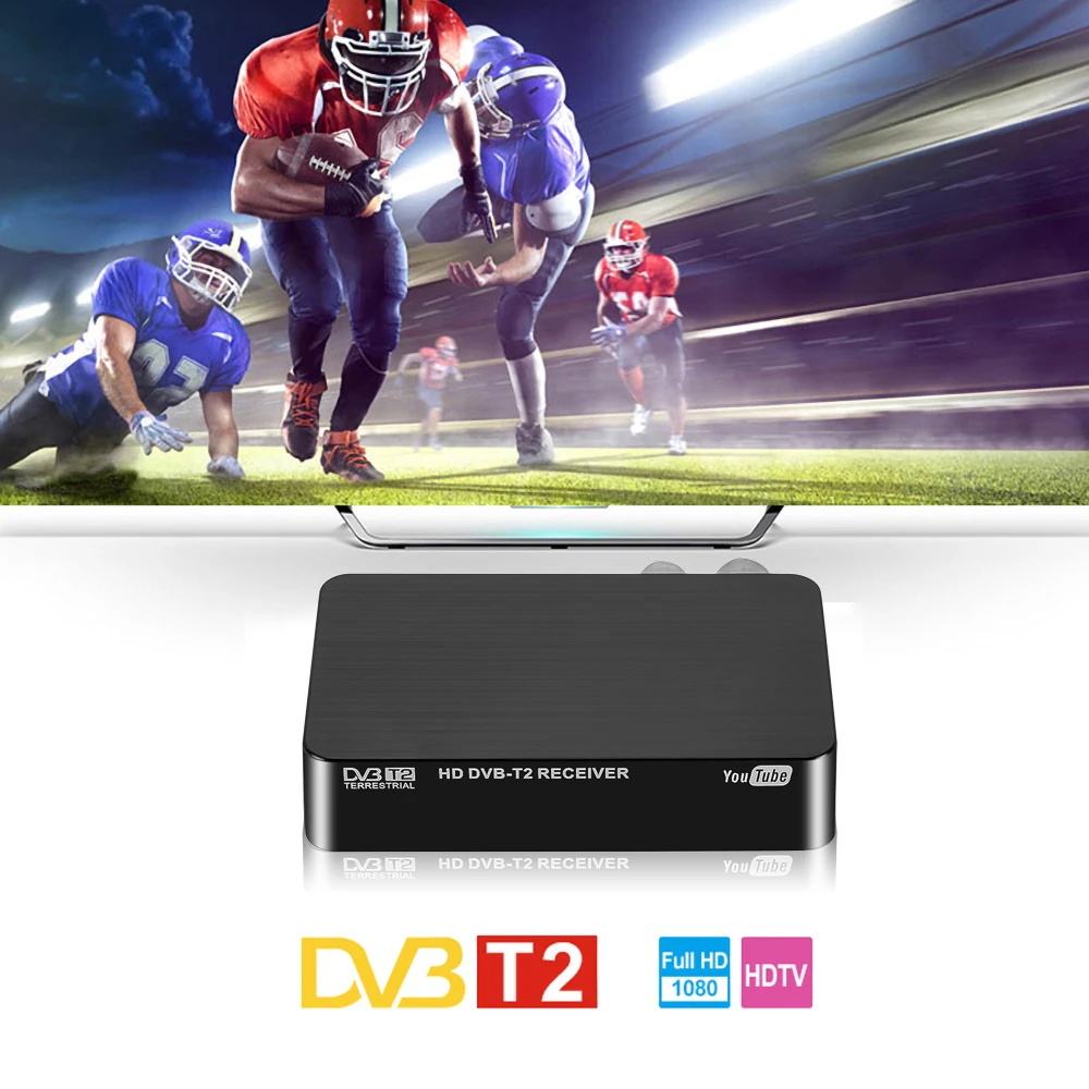 Полностью HD 1080p цифровой DVB-T2 K2 эфирный приемник ТВ-тюнер MPEG-4 ...