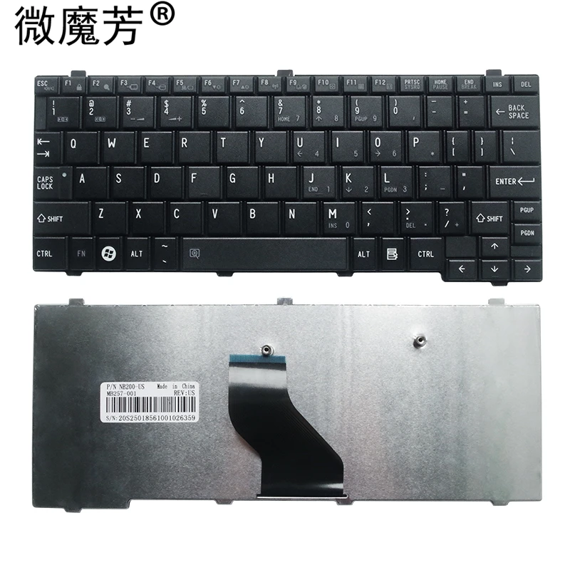 NEW Keyboard for TOSHIBA Notebook NB200 NB201 NB202 NB203 NB205 NB250 ...