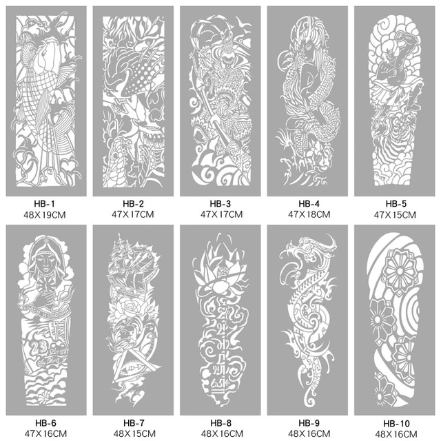 Easy Tattoo Sleeve Stencils