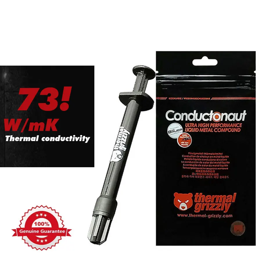 Thermal Grizzly Conductonaut 73w/mk Cpu/gpu Computer Cooler Amd Intel ...