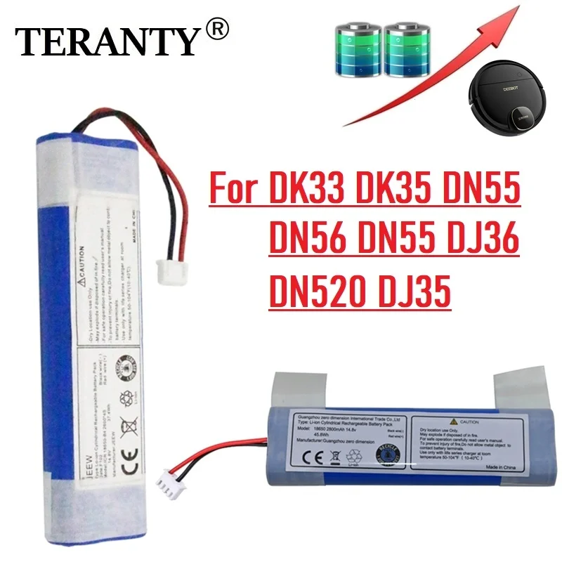 Original Battery For Ecovacs DK33 DK35 DN55 DN56 DN520 DJ35 DJ36 DN55 ...