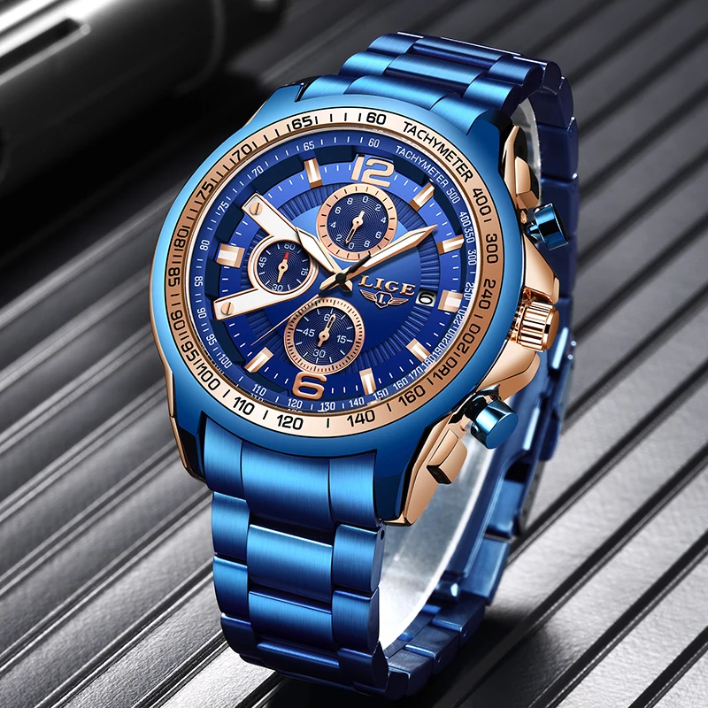 Watch Men 2020 LIGE Fashion Mens Watches Top Brand Luxury Military Big ...