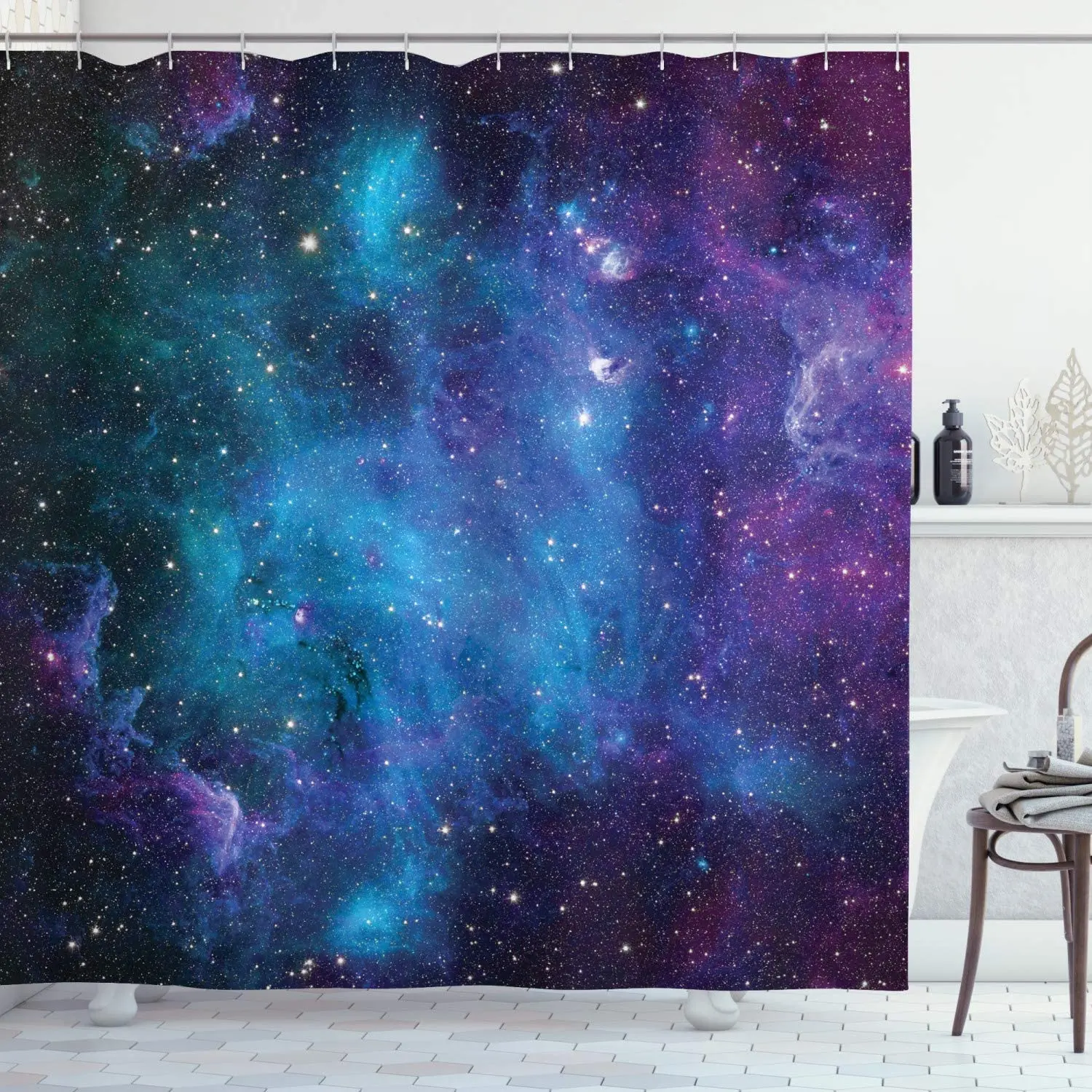 Outer Space Shower Curtain Galaxy Stars in Space Celestial Astronomic ...