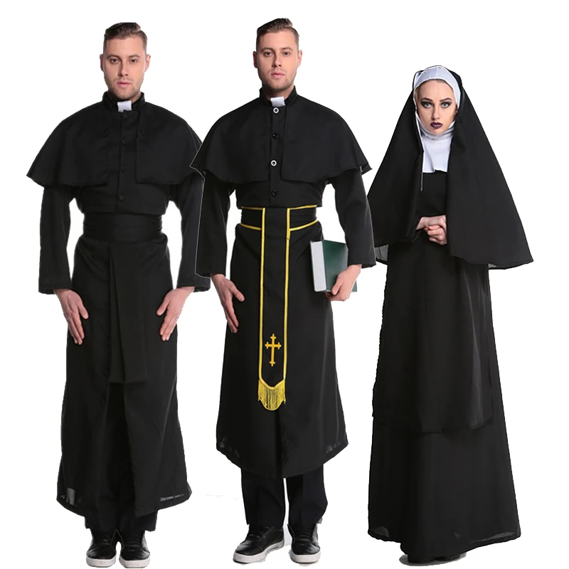 Traditional Sister Nun Costume Adult Religious Catholic Priest ...