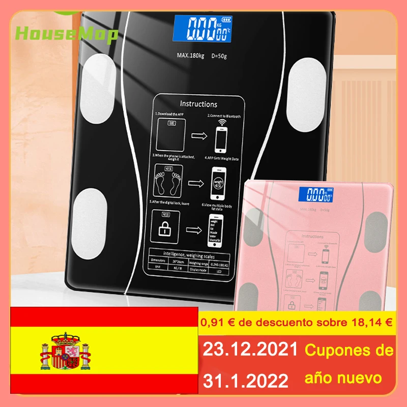 bascula digital peso corporal Báscula corporal de baño Pesaje Básculas ...