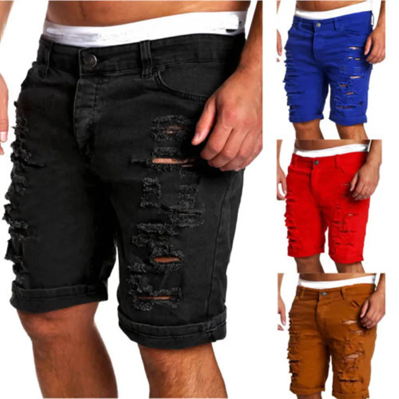 Men-s-Denim-Chino-Fashion-Shorts-Washed-Denim-Boy-Skinny-Runway-Short ...