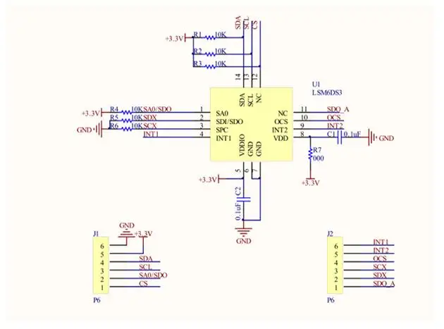 LSM6DSO 6자유도 가속도센서/자이로 IMU 센서 (LSM6DSO 6 DOF Accelerometer and Gyroscope)