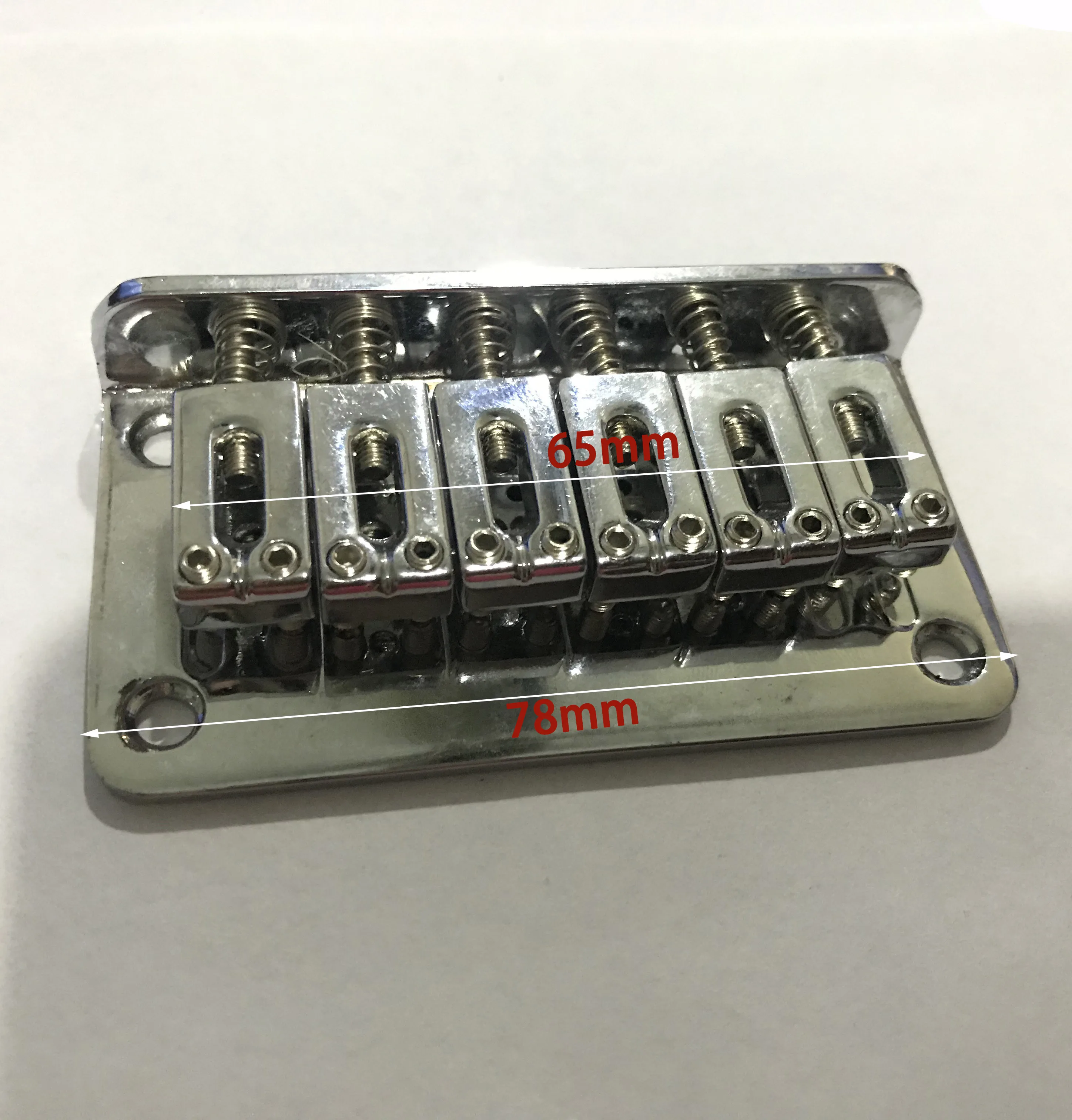 6-String-65MM-Mental-Fixed-Hardtail-Saddle-BridgeTremolo-Bridge-Silver ...