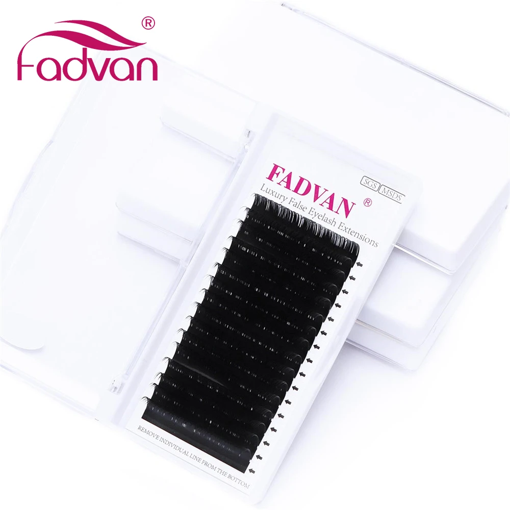 Fadvan 16 Rows False Eyelashes Natural Individual lashes Extensions ...