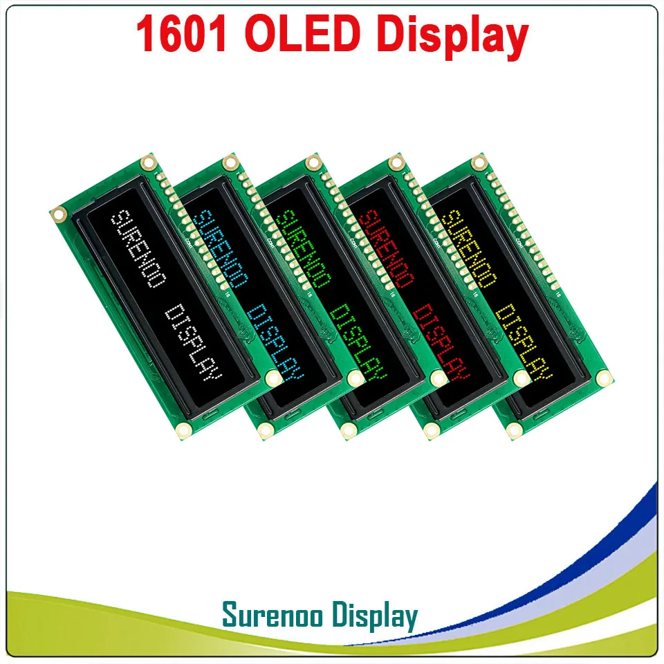 Real OLED Display, 1601 161 Character Parallel LCD Module Display LCM Screen, Build-in WS0010 ...