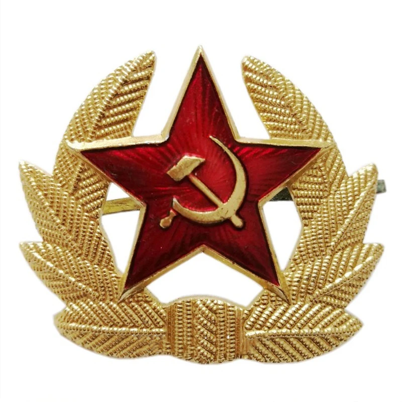 Original-CCCP-Soviet-Union-Red-Star-Wheat-Spike-Soldier-Aluminum-Badge ...