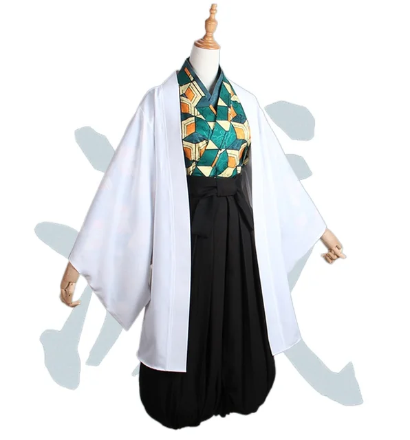 Anime Demon Slayer Sabito Kimono Cosplay Costume - AllCosplay.com
