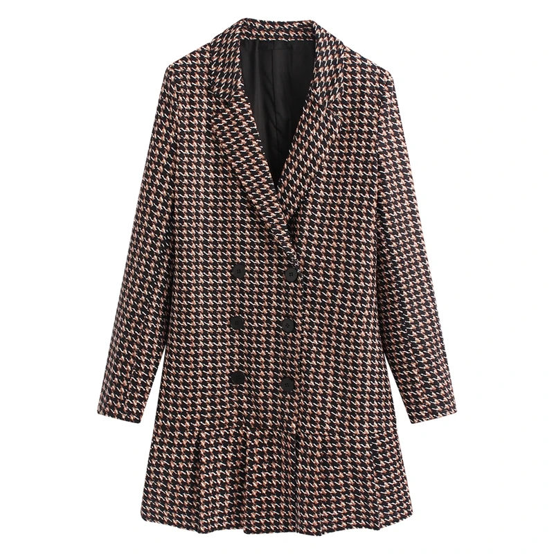 Tangada женское элегантное платье блейзер с принтом с длинным рукавом и пуговицами винтажный