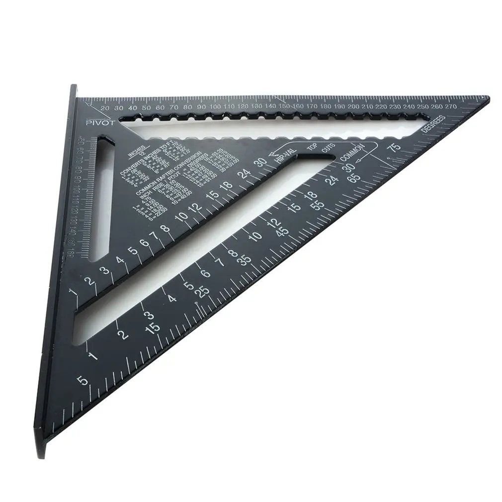 12 inch Triangle Angle Ruler Protractor Woodworking Measurement Tool ...