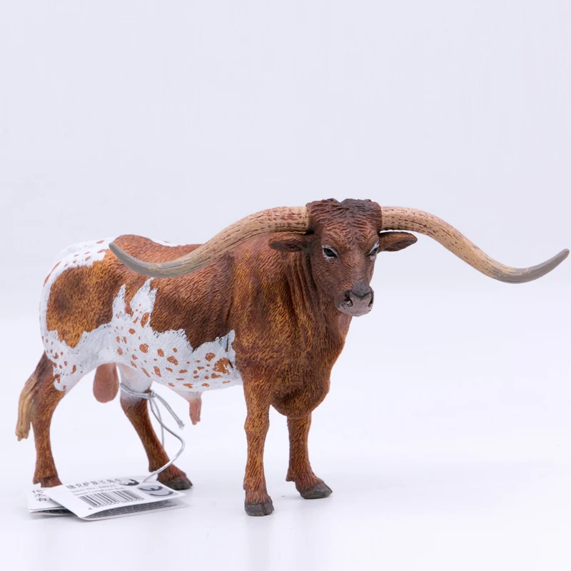 Figura de plástico coleccionable de Texas Longhorn Bull para niños ...