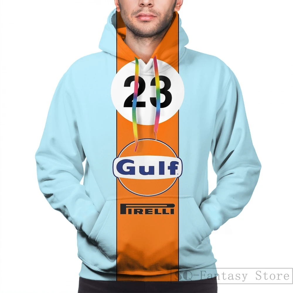 Mens Hoodies Sweatshirt for women funny Gulf Oil Racing colours print ...