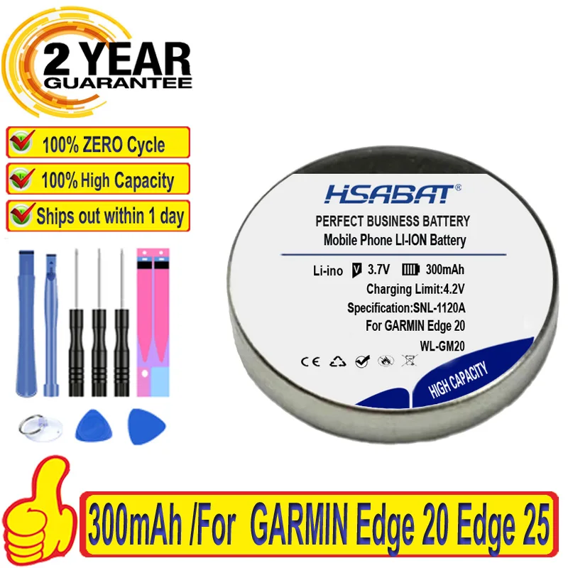 Top-Brand-100-New-300mAh-Battery-for-WL-GM20-PD2430-For-GARMIN-Edge-20 ...