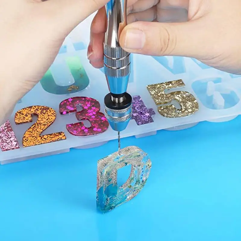 12Pcs Hand Drill Jewelry Tools Kit Pin Vise for Resin Casting Molds ...