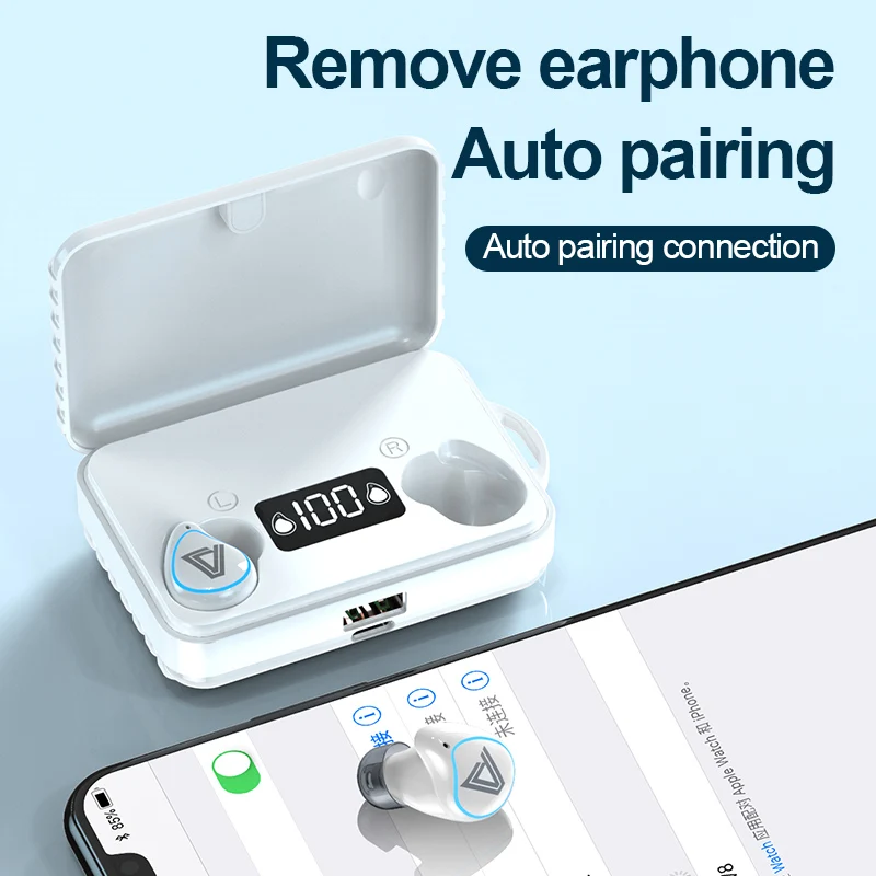 Mini fone de ouvido sem fio a25 tws, fone de ouvido bluetooth v5.0 de ...