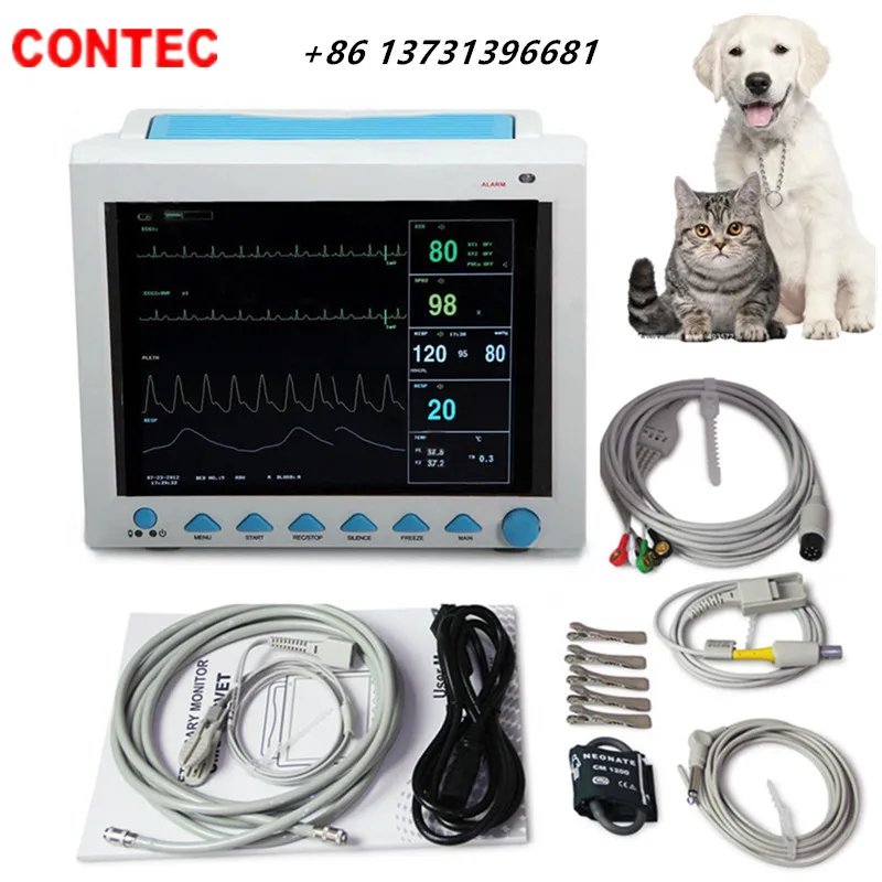 Contec Veterinary Vet Icu Patient Monitor 6 Parameters (spo2 Pr Ecg ...