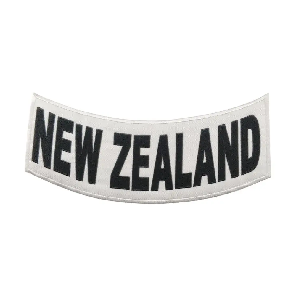 New Zealand Rocker Patches Embroidered Iron On Vest Jacket Rider Large ...