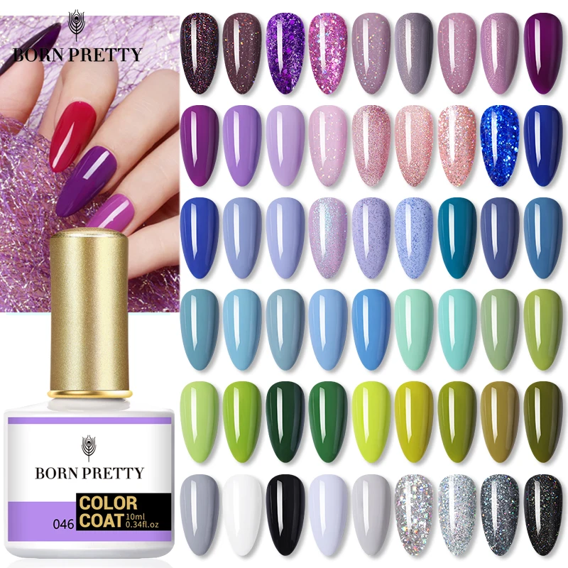 BORN PRETTY Gel Nail Polish 10ml Semi Permanent UV Gel Base Coat Top ...