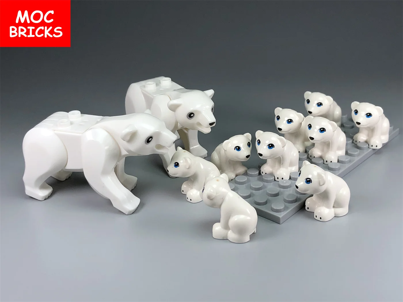MOC Bricks Ice ocean animals polar bear Building Blocks Assembled Toys ...