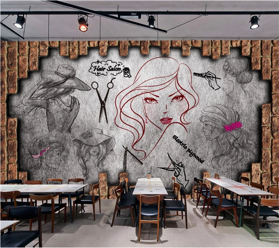 wellyu-Custom-wallpaper-3d-salon-hair-salon-beauty-salon-background ...