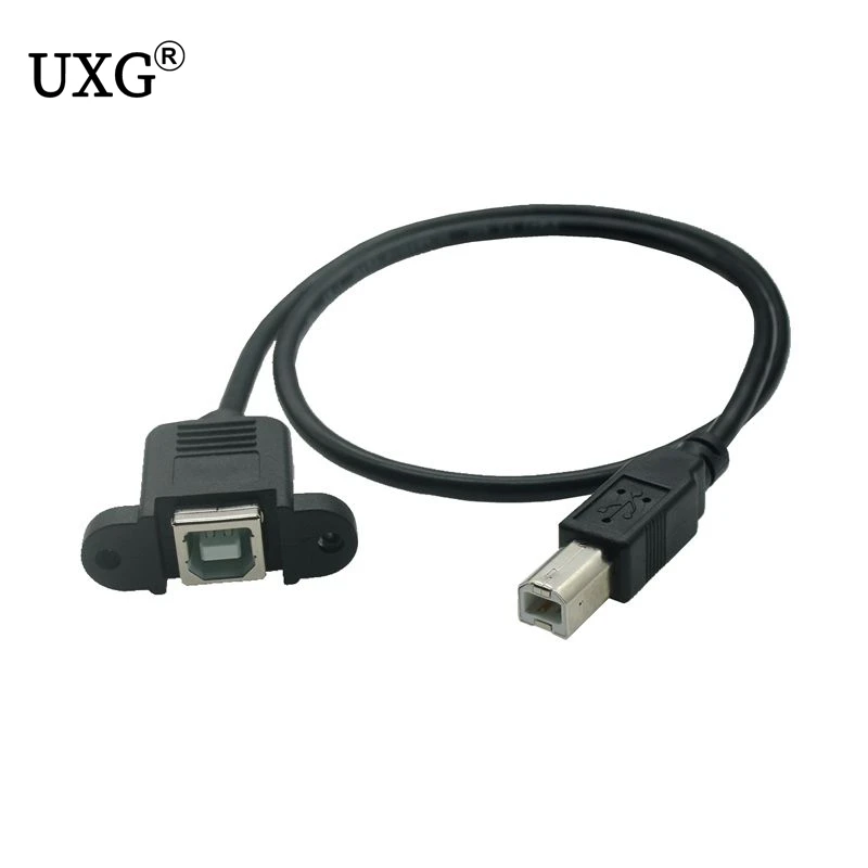 USB-2-0-Type-B-Male-to-Type-B-Female-Printer-Extension-Cable-With-Panel ...