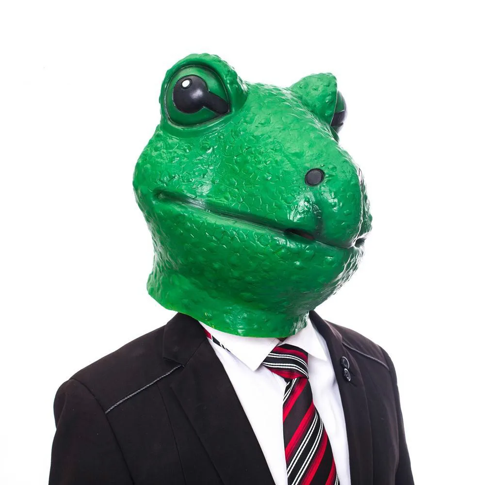 Halloween Frog Head Green Cosplay Mask - AllCosplay.com