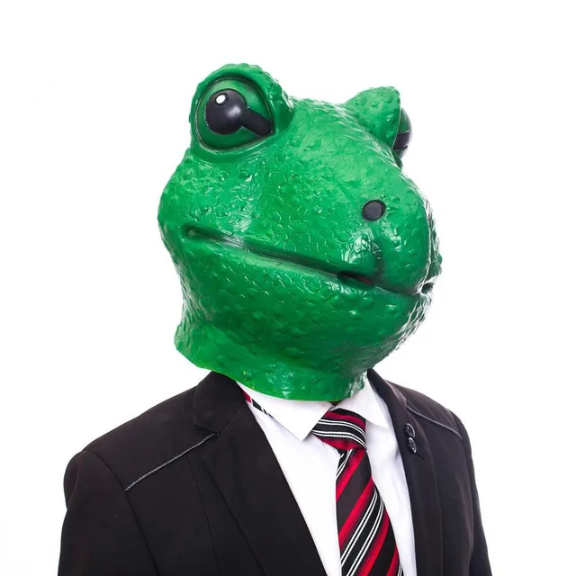 Halloween Frog Head Green Cosplay Mask - AllCosplay.com