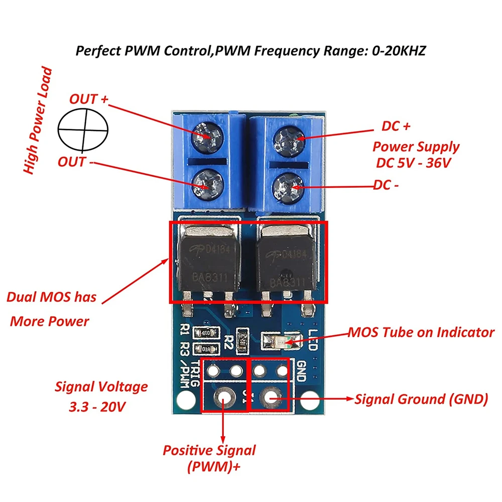 15A-400W-MOS-FET-Trigger-Switch-Drive-Module-PWM-Regulator-Control ...