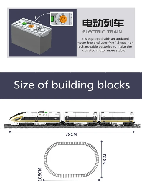 Brick Train Motor Building Blocks Bricks Build Electric, 40% OFF