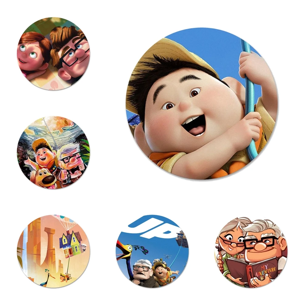 Adventure Up Pixar Pines de iconos de película de animación, insignias ...