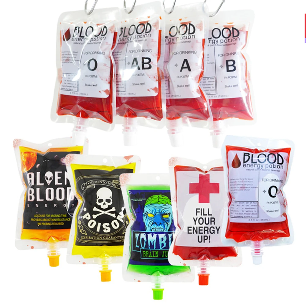 Halloween-Decoration-250ml-Skull-Vampire-Blood-Drink-Bags-Cosplay ...