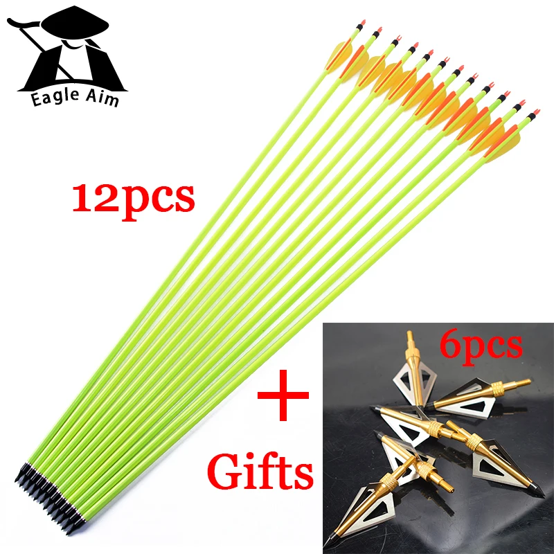 Yellow-Carbon-Arrow-Bolts-for-Hunting-Crossbow-Replaceable-Arrow-Bolts ...