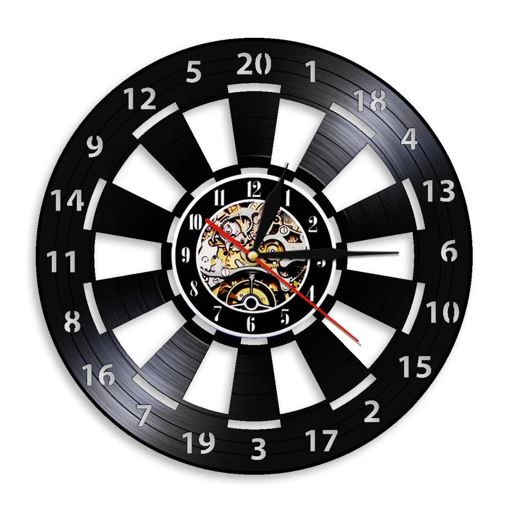 Dart-Board-Darts-Game-Wall-Watch-Man-Cave-Game-Room-Bar-Pub-Wall-Decor ...