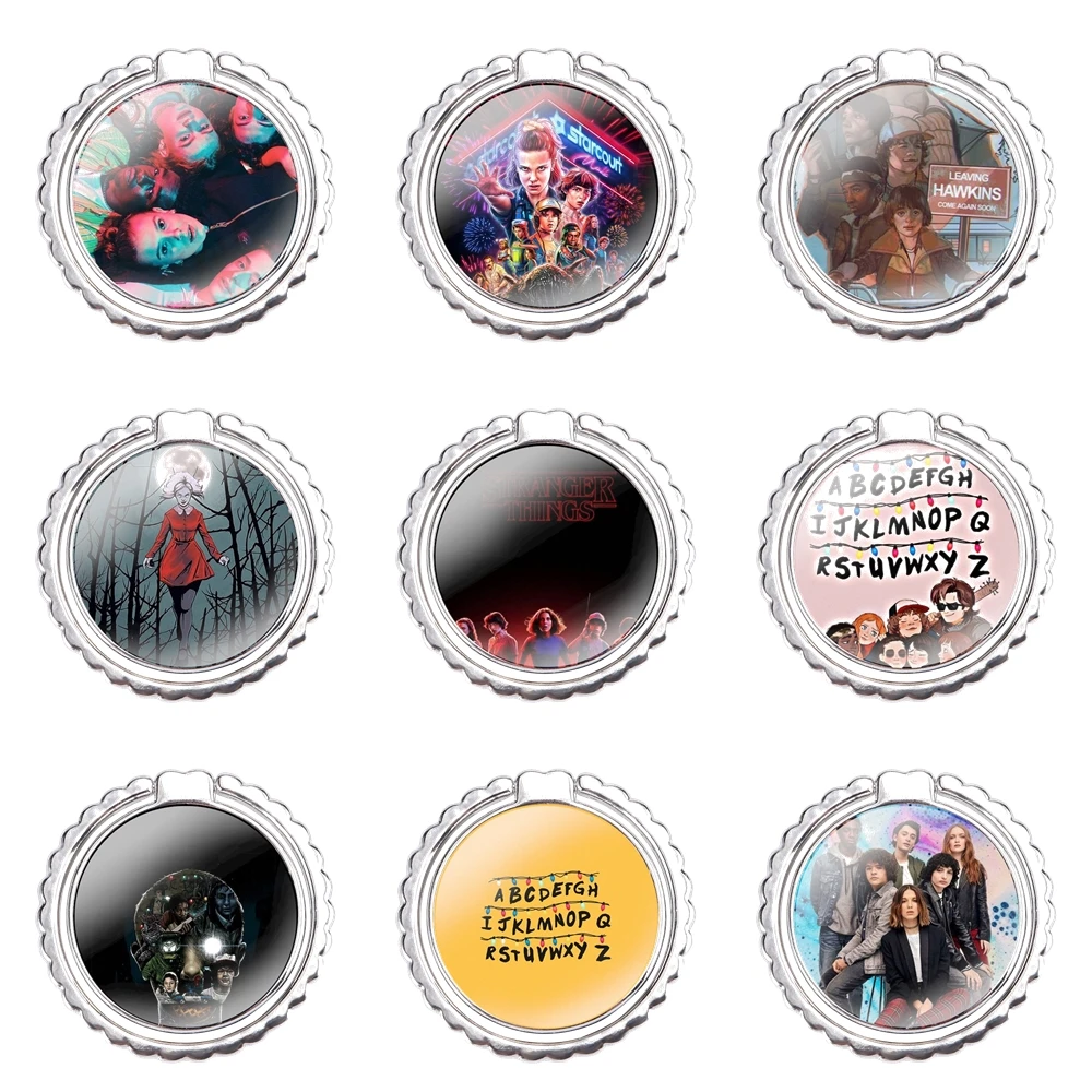 Should Stay Should Stranger Things Mobile Phone Finger Ring Holder 360 ...