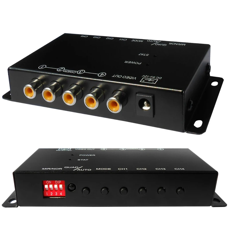 Car-4-Way-Composite-RCA-Video-Splitter-Distribution-support-car-rear ...