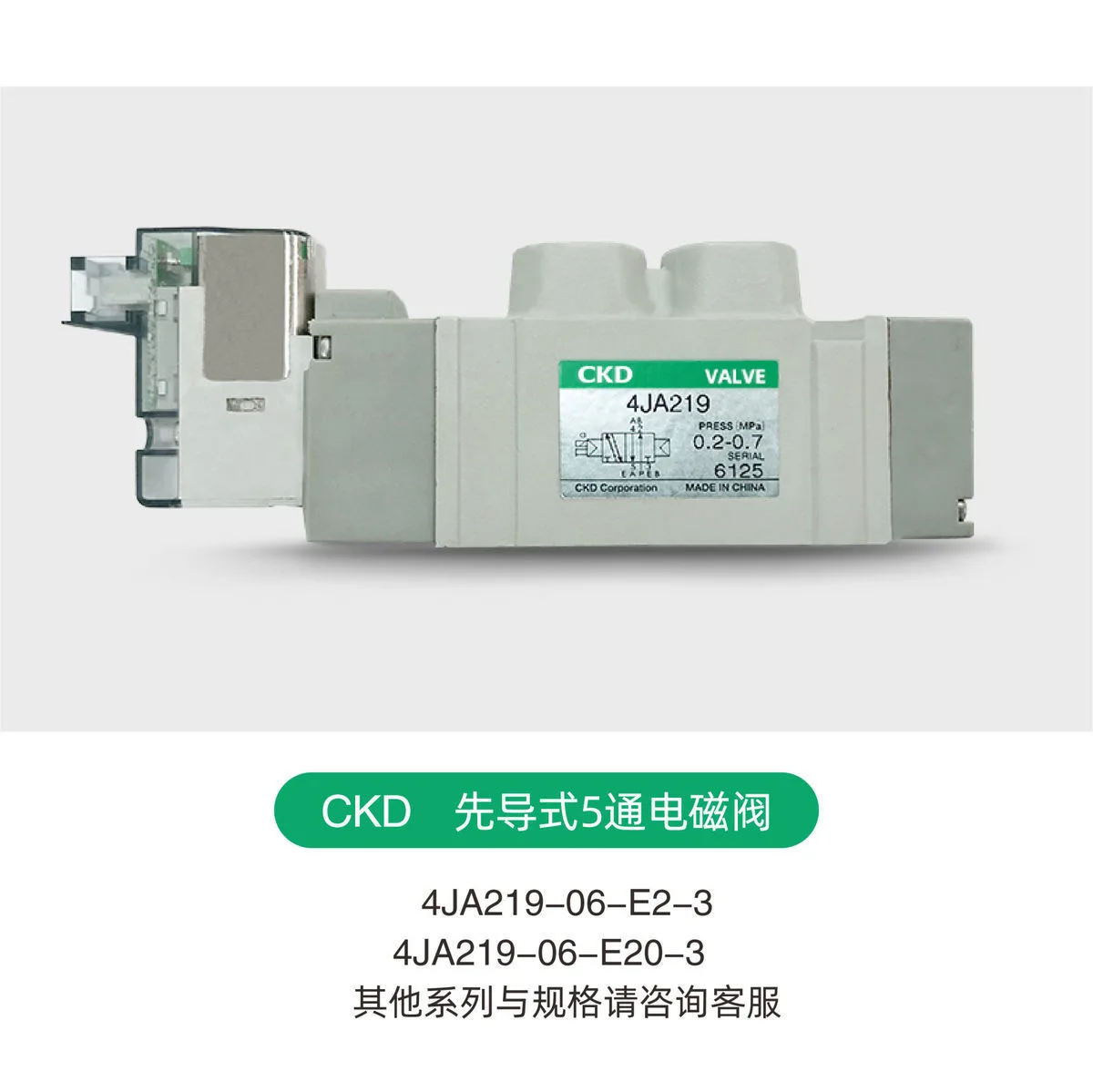 1pc new CKD solenoid valve 4HA219-06/4JA219-06-E2-3 Der Stil deines ...