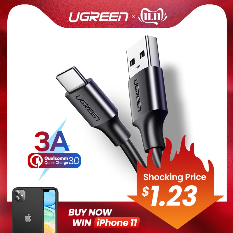 Ugreen USB Type C Cable for Xiaomi Redmi Note 7 mi9 USB C Cable for ...