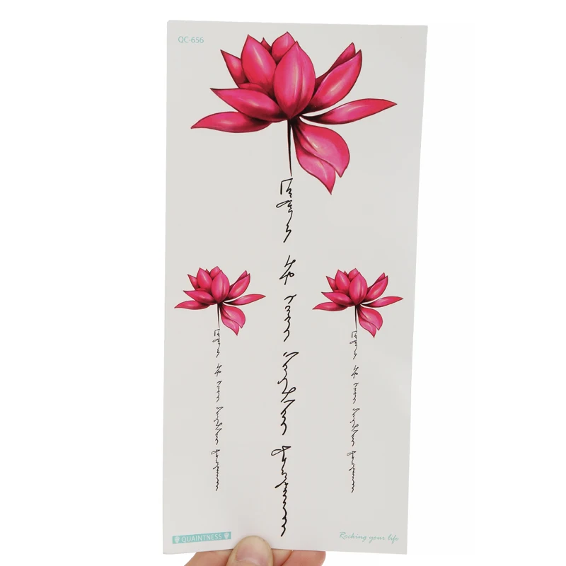 Pink Lotus Flower Tattoo