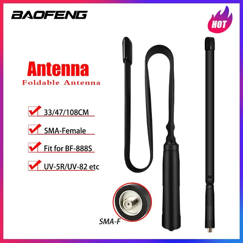 33-47-108CM-Tactical-SMA-F-Foldable-Antenna-baofeng-VHF-UHF-For-CS ...
