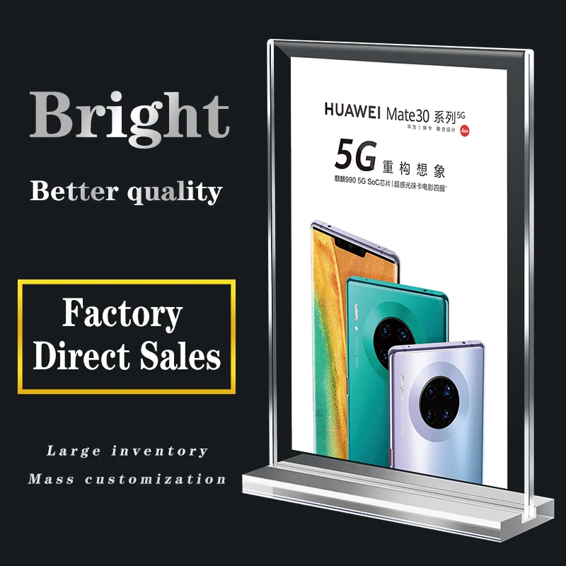 A4-Acrylic-Price-Display-Stand-Milk-Tea-Shop-Restaurant-Directory-High ...