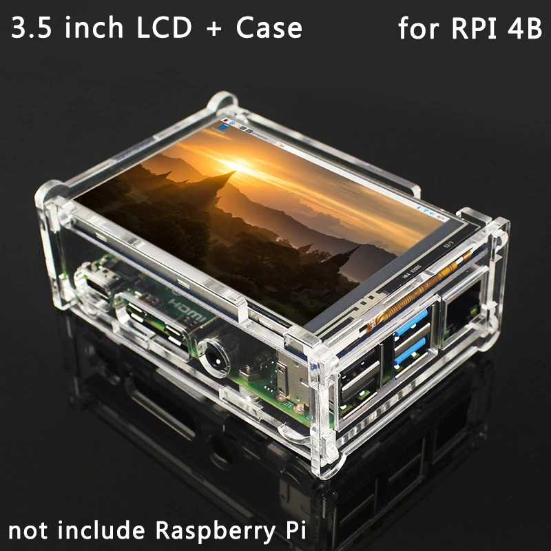 Rapberry pi 4 modelo b 3. tela do lcd 480x320 do toque de 5 polegadas ...