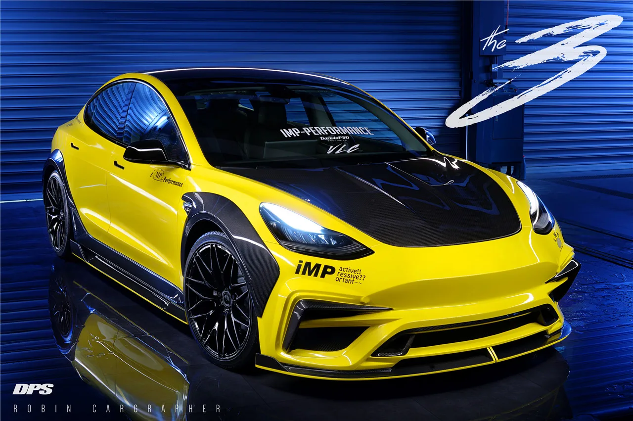 Tuning Widebody Kits Side Skirt Front Bumper-rear Spoiler Carbon Fiber ...