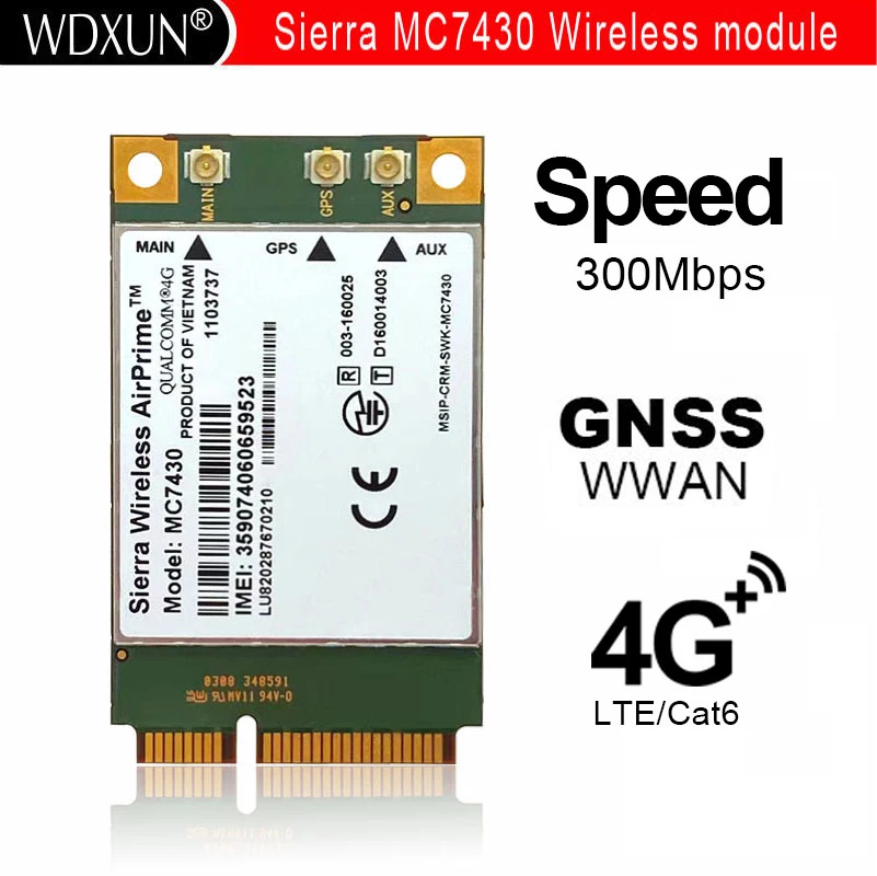 4g Module Sierra Mc7430 Fdd-tdd Lte Cat6 Hspa+ Gnss Wwan Card Usb 3.0 ...