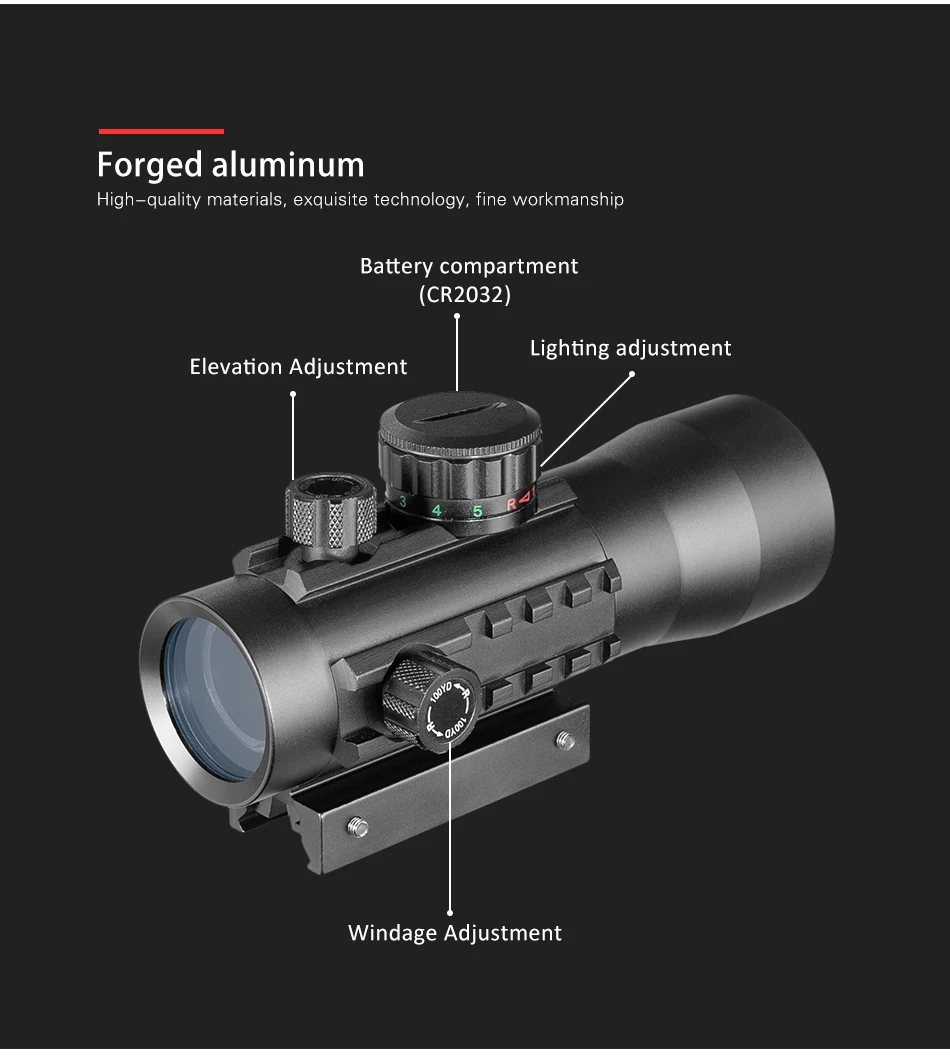 Diana 3X44 Green Red Dot Sight Scope Green Dot Tactical Optical Sight ...