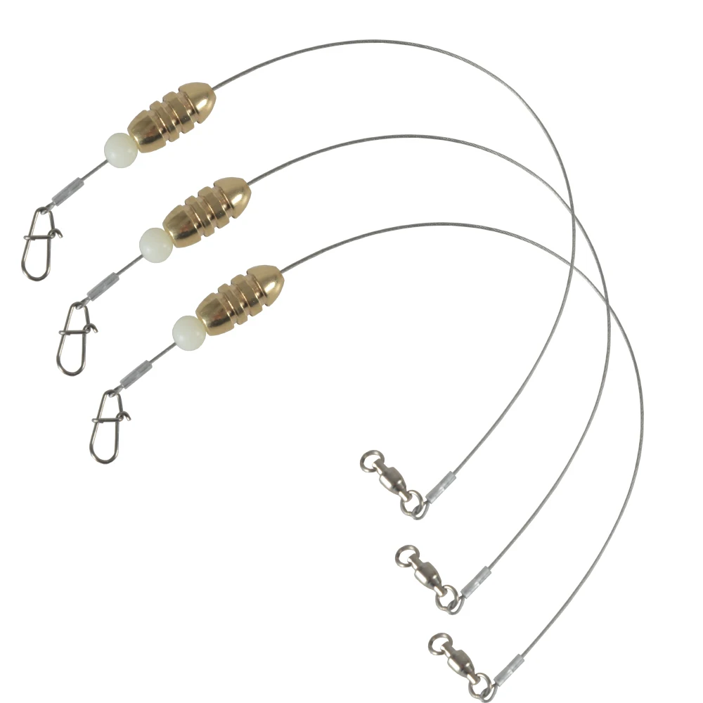3pcs Front wire Lure anti bite line with copper front wire stainless ...