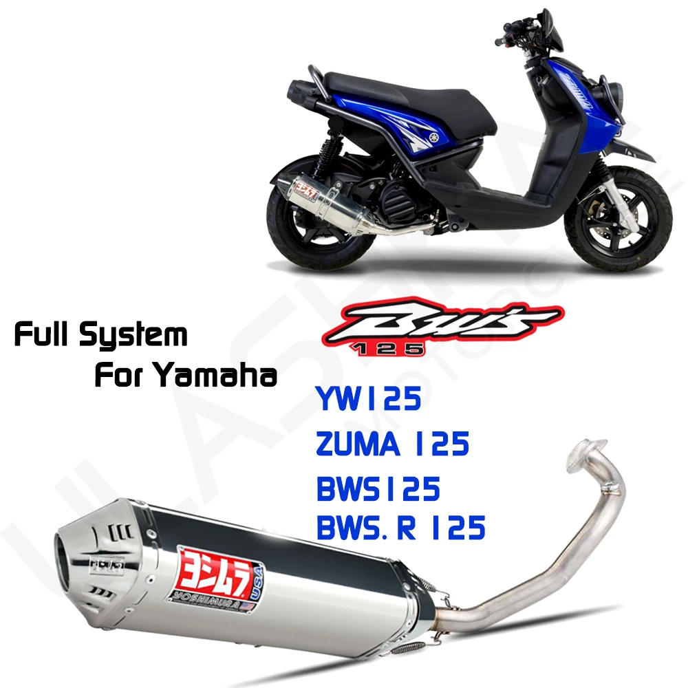 Bws125 Bws 125 Motorcycle Exhaust Performance Stainless Steel Middle Link Pipe Slip On For ...